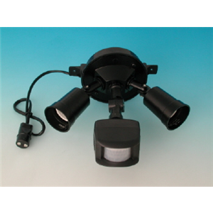 Floodlight Security DIY Light Socket Twin Black – Scarboro Hardware